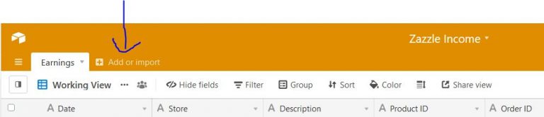 Airtable Spreadsheet for Zazzle Income - Earnings and Referral Tutorial