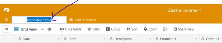 Airtable Spreadsheet for Zazzle Income - Earnings and Referral Tutorial